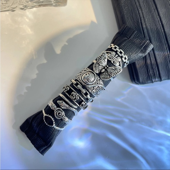 Jewelry | Vintage Butterfly Snake Flower Chain Eye 1 Piece Rings | Poshmark